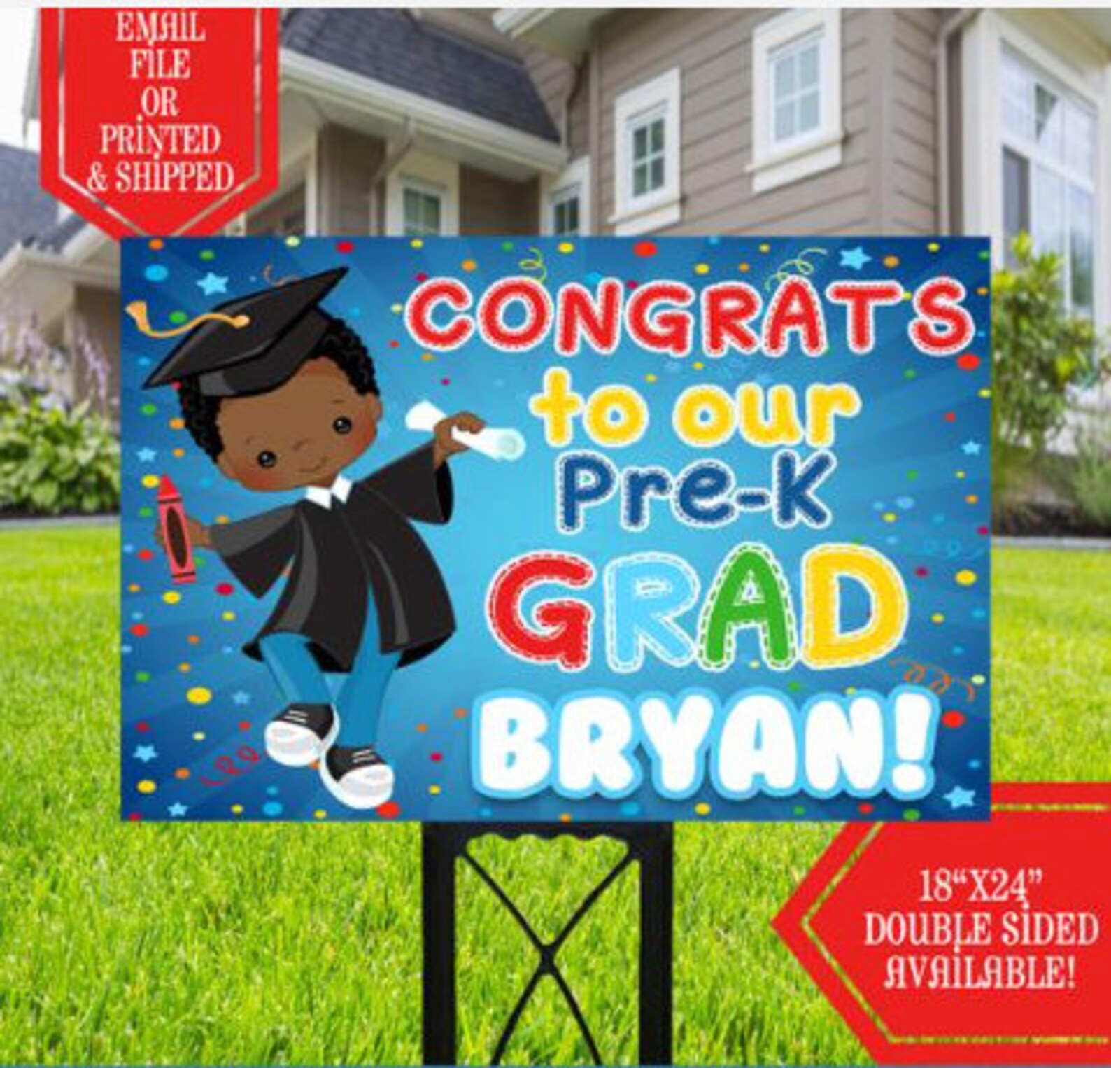 Pre K Grad Yard Sign Pre K Graduation Pre K Grad Quarantine Grad ...
