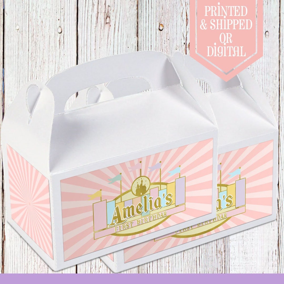 Disneyland Favor Box - Gable Box - Vintage Mickey Party - Disneyland ...