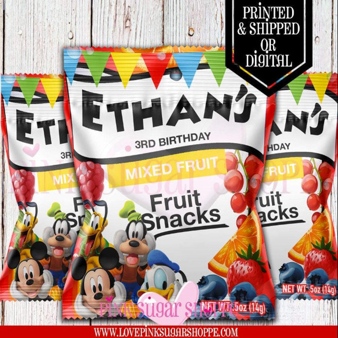 Mickey Mouse Fruit Snacks - Fruit Snacks - Mickey Mouse Party - Mickey ...