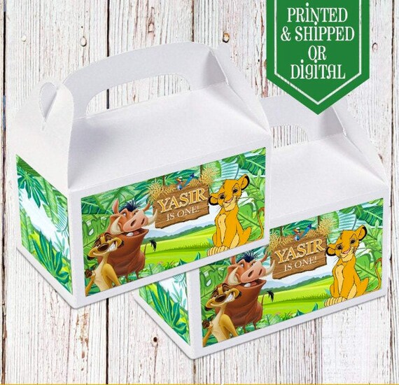 Lion King Favor Box Gable Box Lion King Party Lion King - Etsy Finland