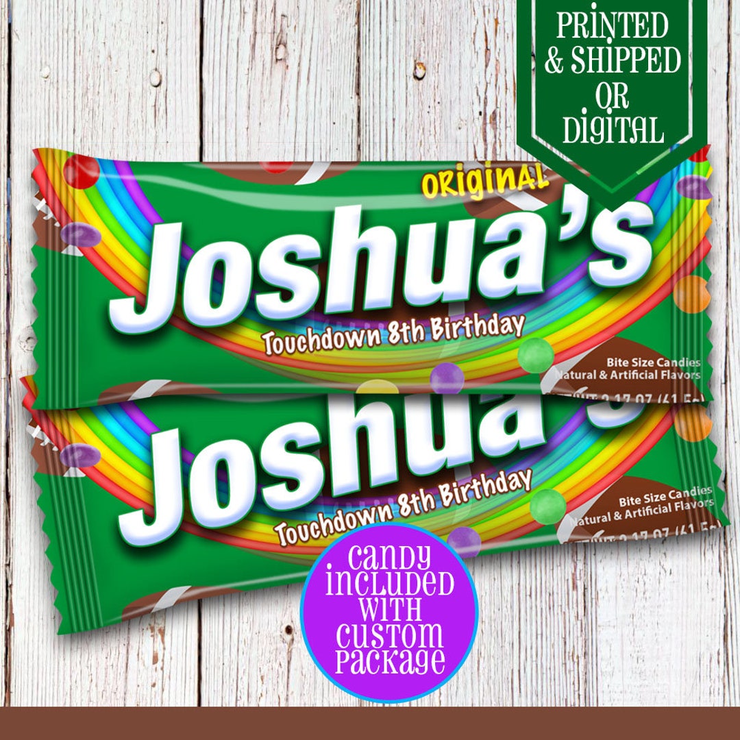 Football Rainbow Candies - Candy Labels - Football Party - Football ...