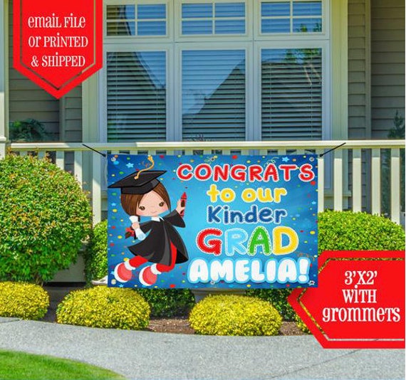 Kindergarten Grad Outdoor Sign Kindergarten Graduation | Etsy
