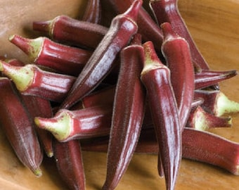 Alabama Red Okra Seeds - Etsy