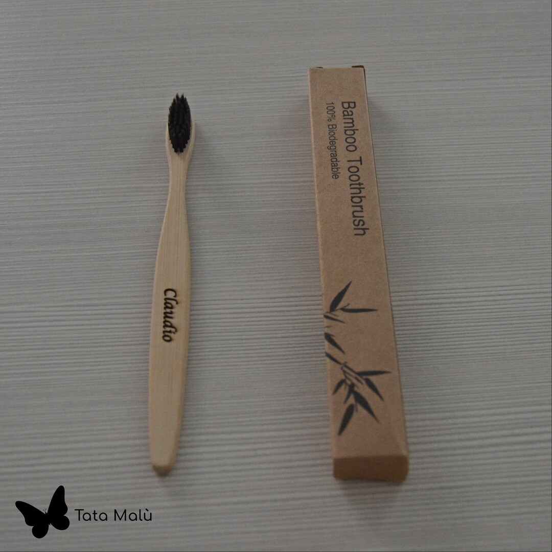 Custom Eco-friendly Bamboo Toothbrush, Bamboo Toothbrush With Engraved ...