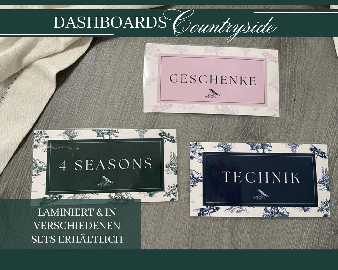 Dashboards "countryside" Binder A6 3er 6er 9er Set Individualized - Etsy