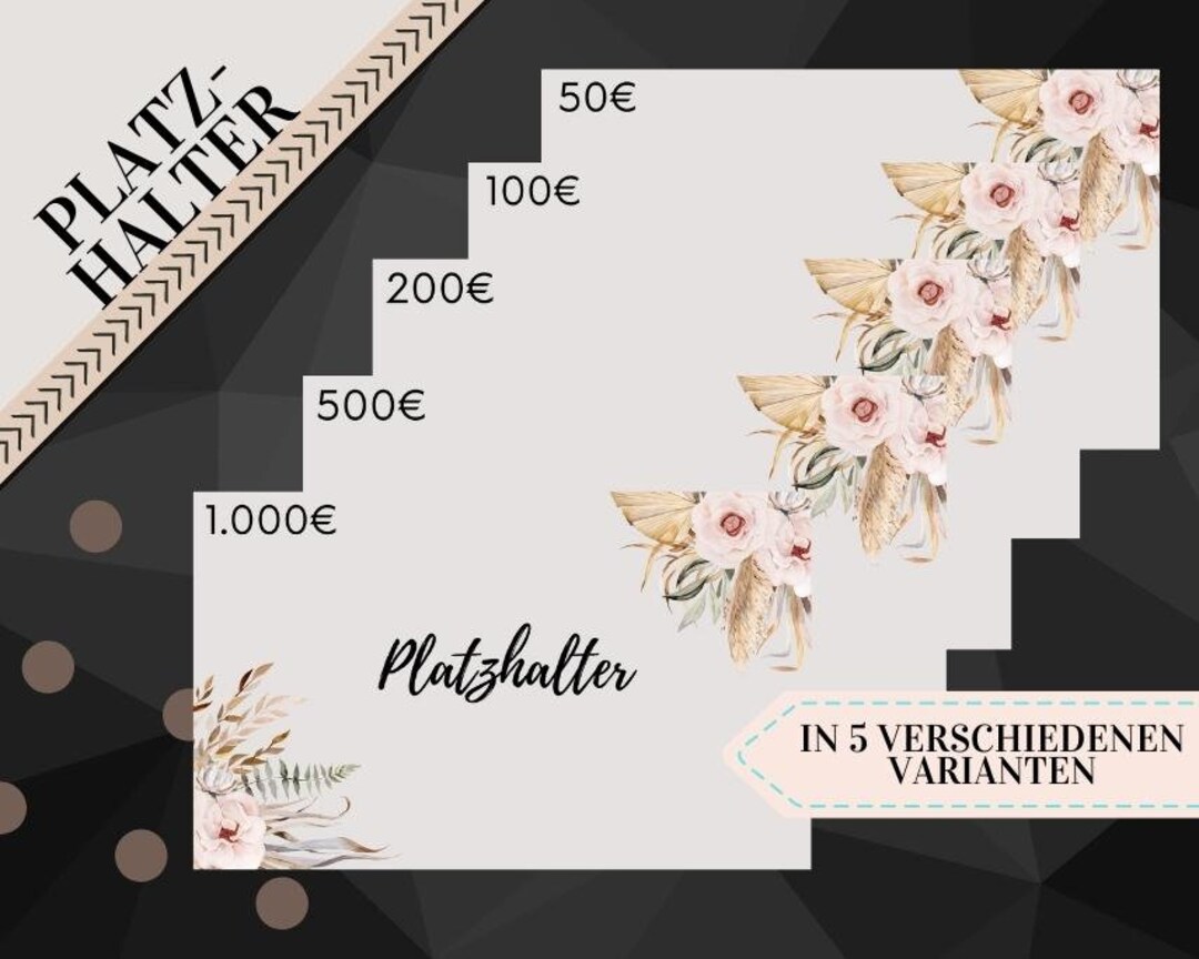 5-piece Placeholder Set PDF Download - Etsy