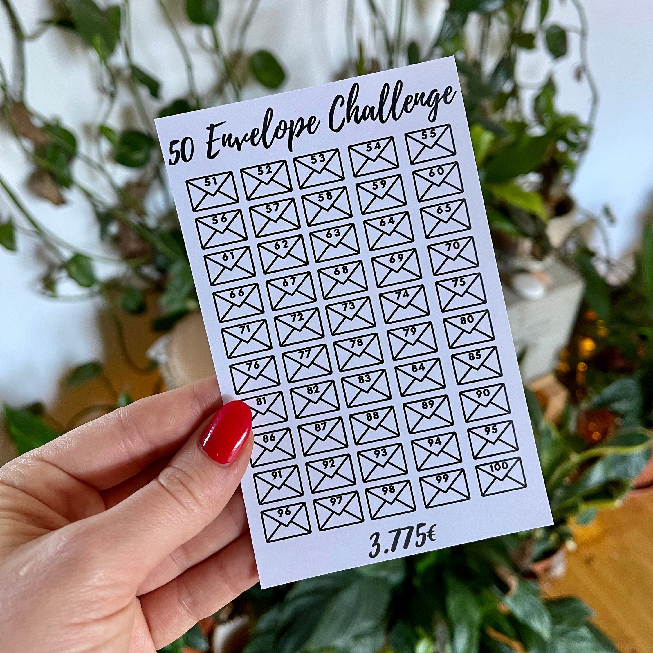 50 Envelope Challenge next Level Tracker Sparziele und Erfolge - Etsy.de