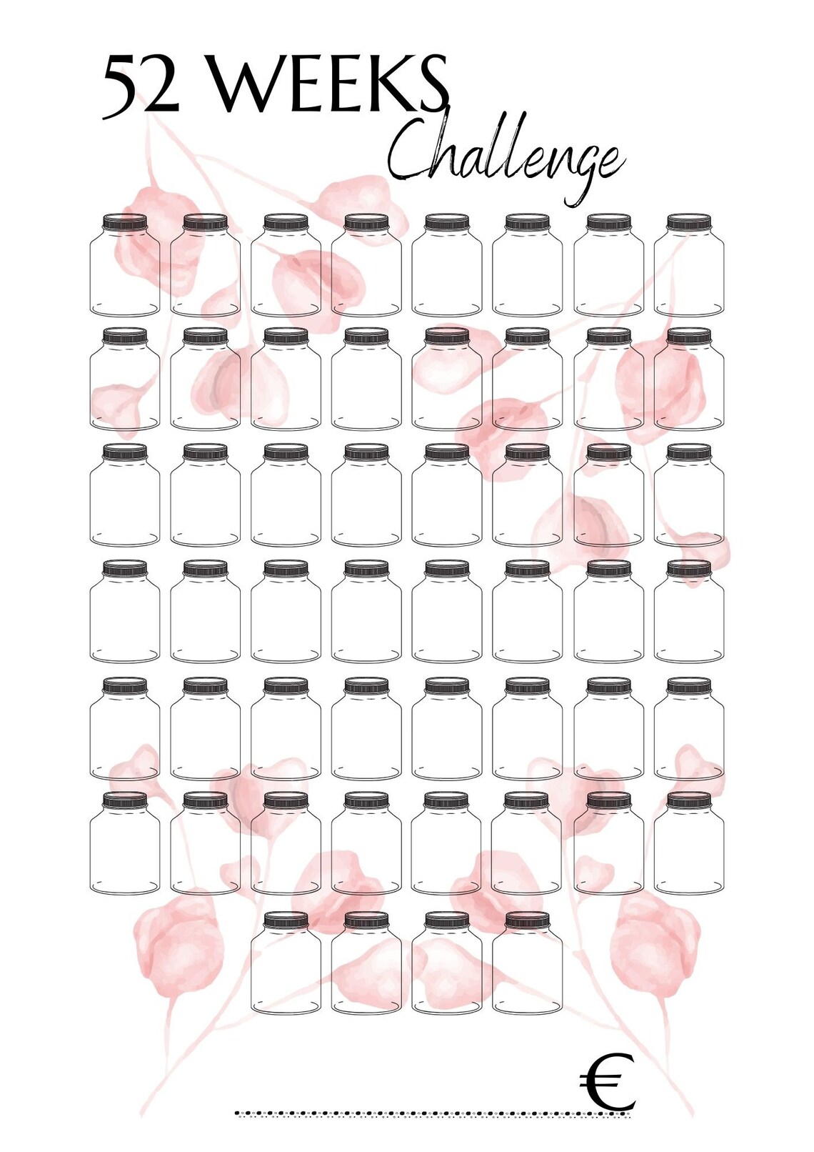 Blanko 52 Weeks Challenge Tracker objectifs déconomie et des | Etsy