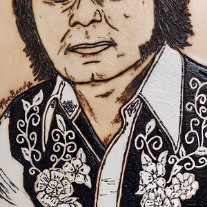 Moe Bandy, Custom Wood Burned Art, Country Music Art, Country Western ...