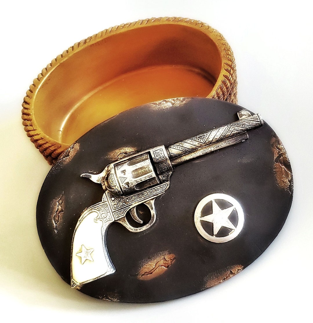 Ladies Southwest Metal Box With Lid, Jewelry Box, Trinket Box ...