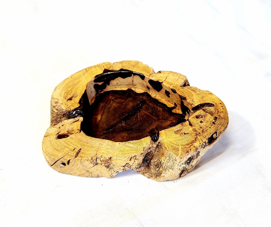 Rustic Wooden Ahstray Dish, Hand Carved Ashtray, Desert Ironwood, Raw ...