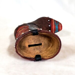 Native American Southwestern Cowboy Boot Coin Bank, Aztec Design, Kids ...