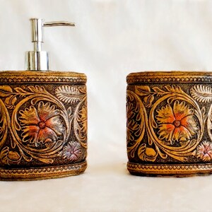 Western Toothbrush and Toothpaste Holder, Hand Soap Dispenser ...