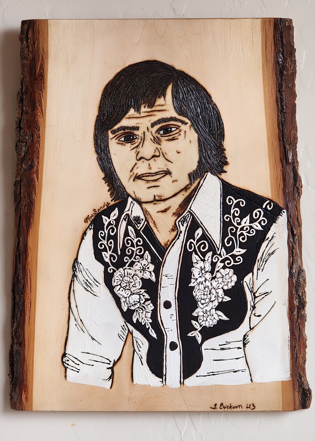 Moe Bandy, Custom Wood Burned Art, Country Music Art, Country Western ...