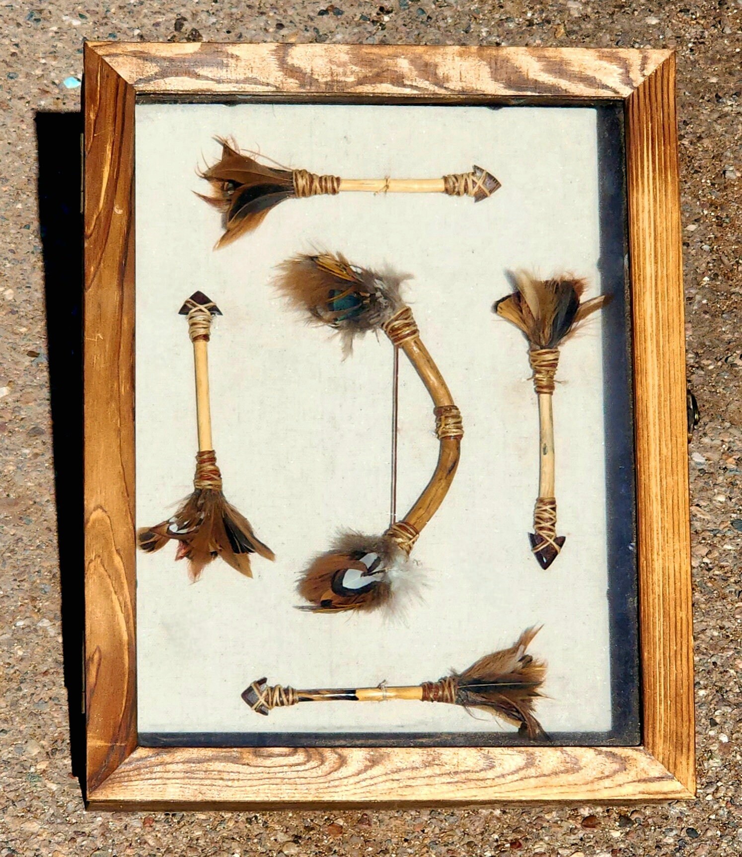 Wood Bow and Arrow Wall Hanging, Native American Bow and Arrow Replica ...