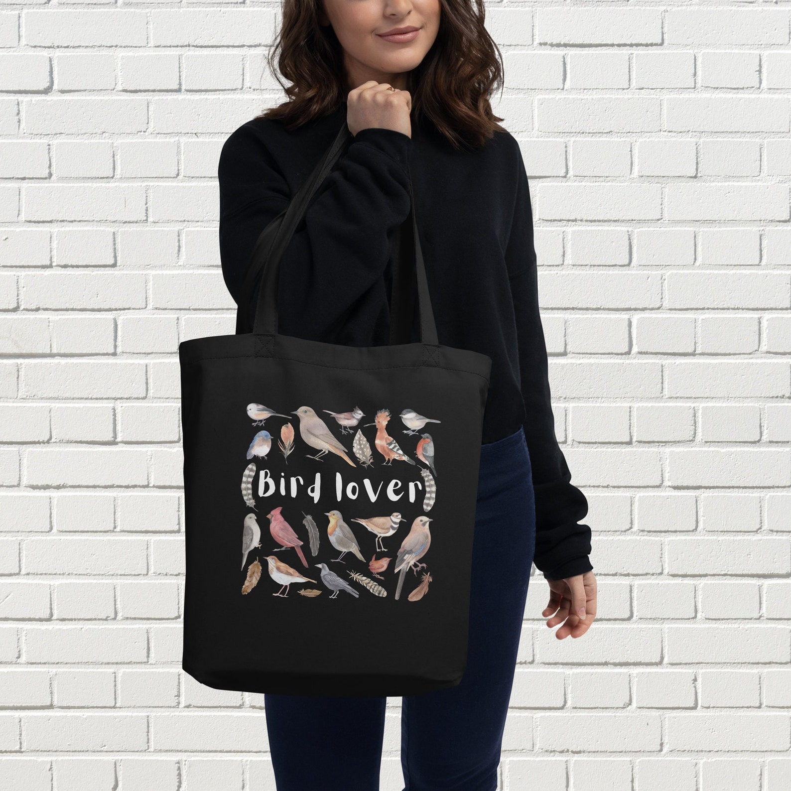 Bird Watcher Cute Tote Bag Aesthetic Unique Gifts for Birders Canvas ...