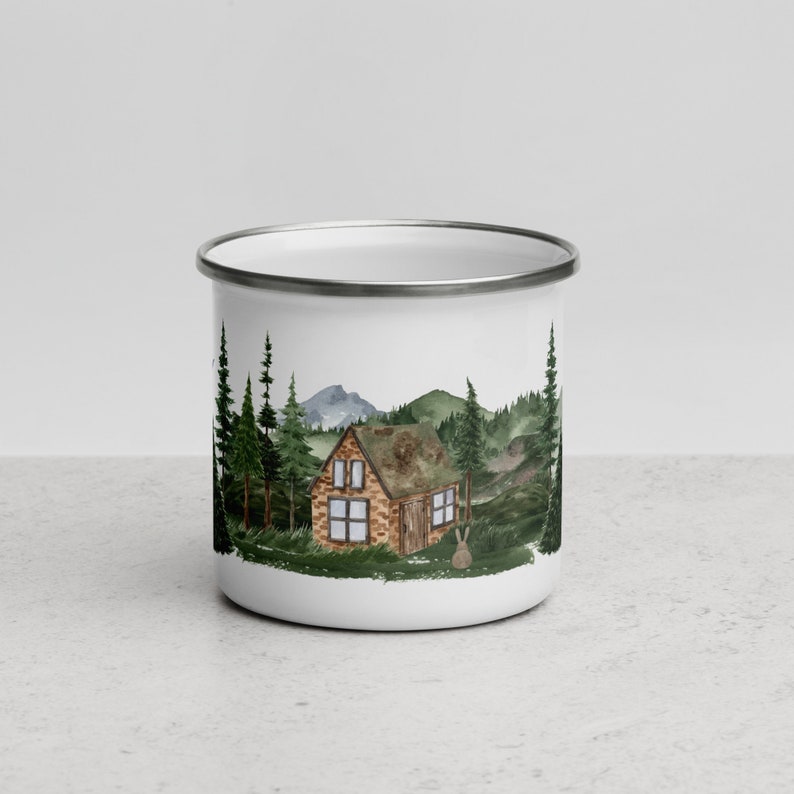 Woodland Cottage Core Enamel Mug Unique Gifts for Friends Camping ...