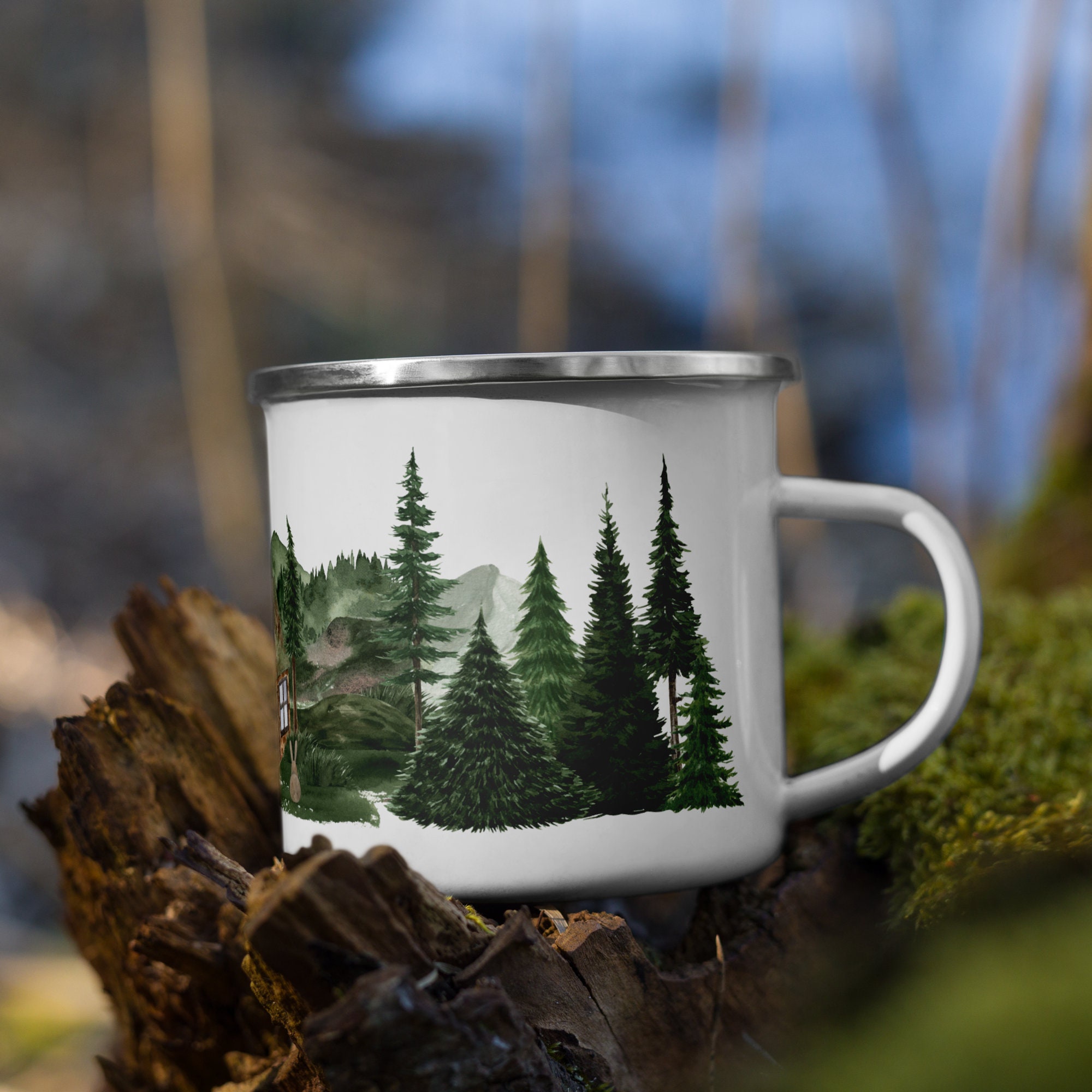 Woodland Cottage Core Enamel Mug Unique Gifts for Friends Camping ...