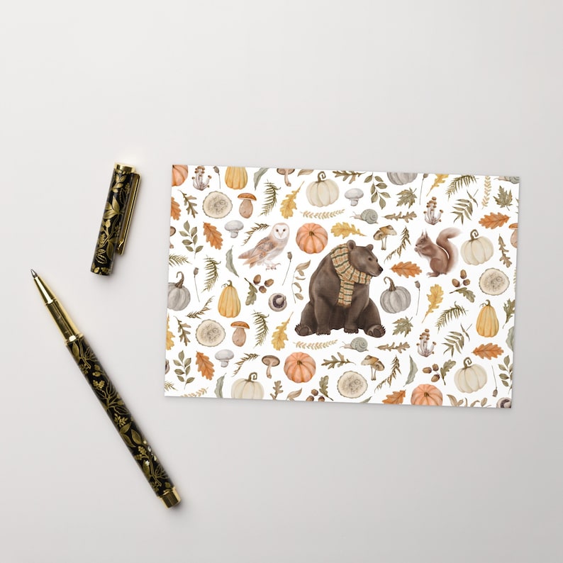 Cute Autumn Postcard Cottagecore Decor Best Gifts for Women | Cozy ...