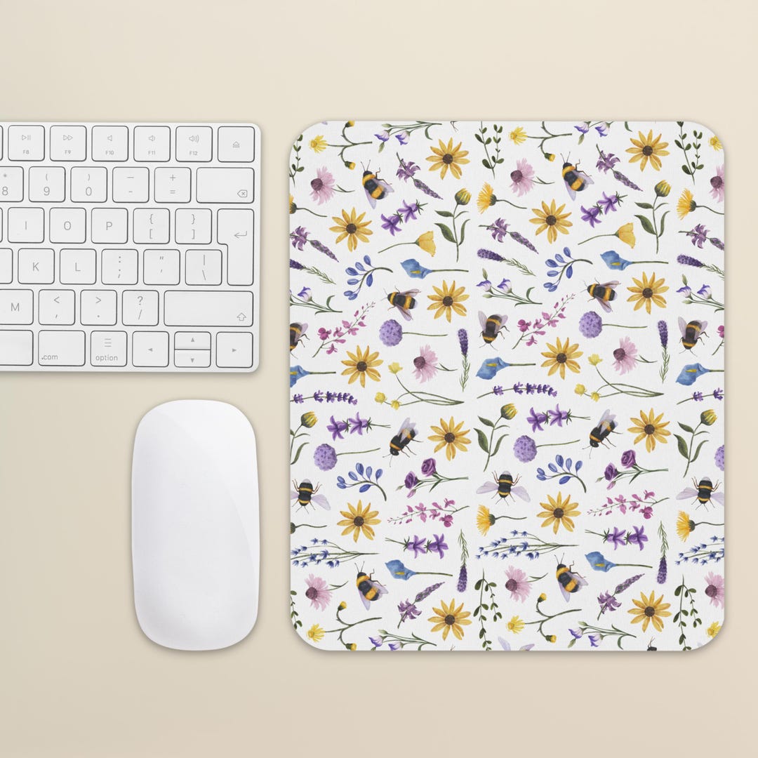 Flower Mousepad Bee Desk Decor Aesthetic Going Away Gift for Coworker ...