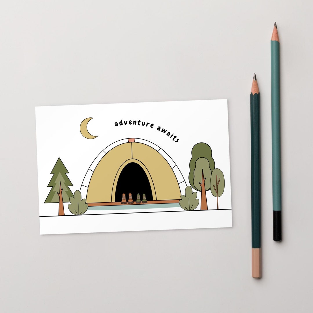 Adventure Awaits Postcard Wedding Gift for Couple Unique | Retro ...