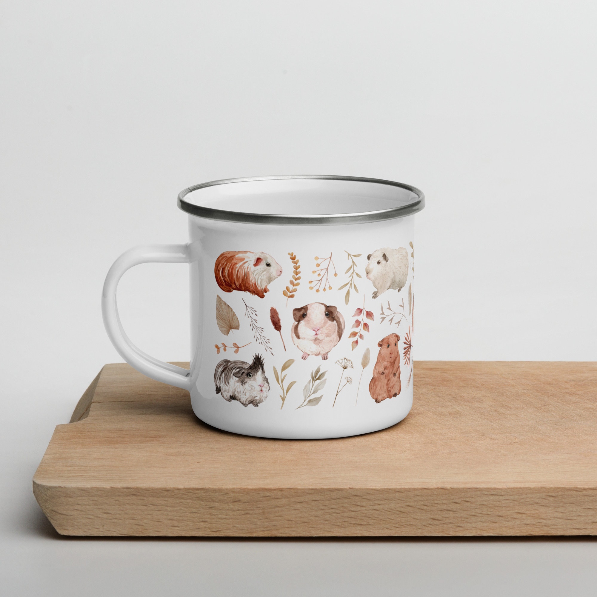 Guinea Pig Enamel Mug Unique Gifts for Her | Bohemian Plant Aesthetic ...