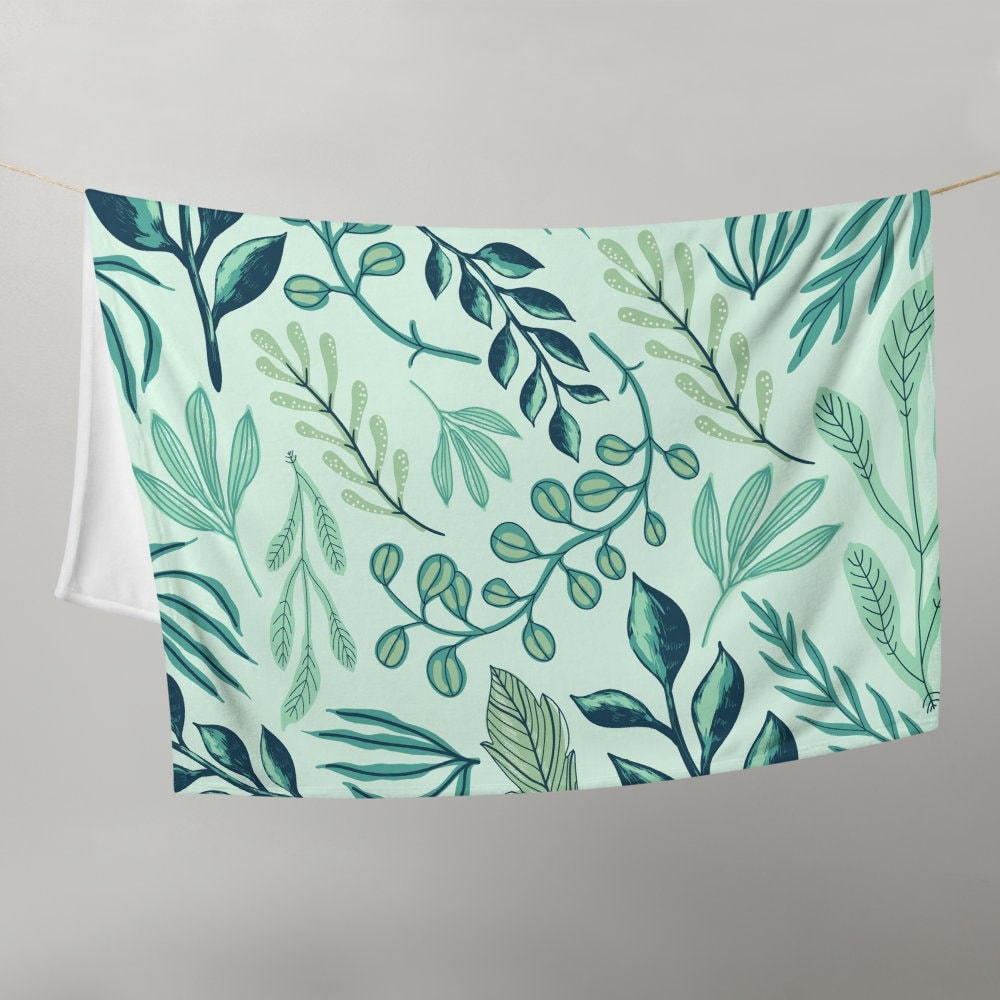 Green Boho Throw Blanket Couch Bohemian Bedding Thoughtful Gifts for ...