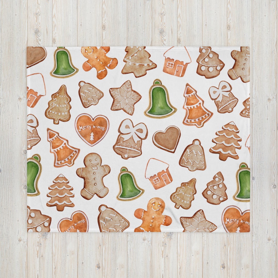 Gingerbread Throw Blanket Couch Christmas Presents for Mom | Cute Throw ...