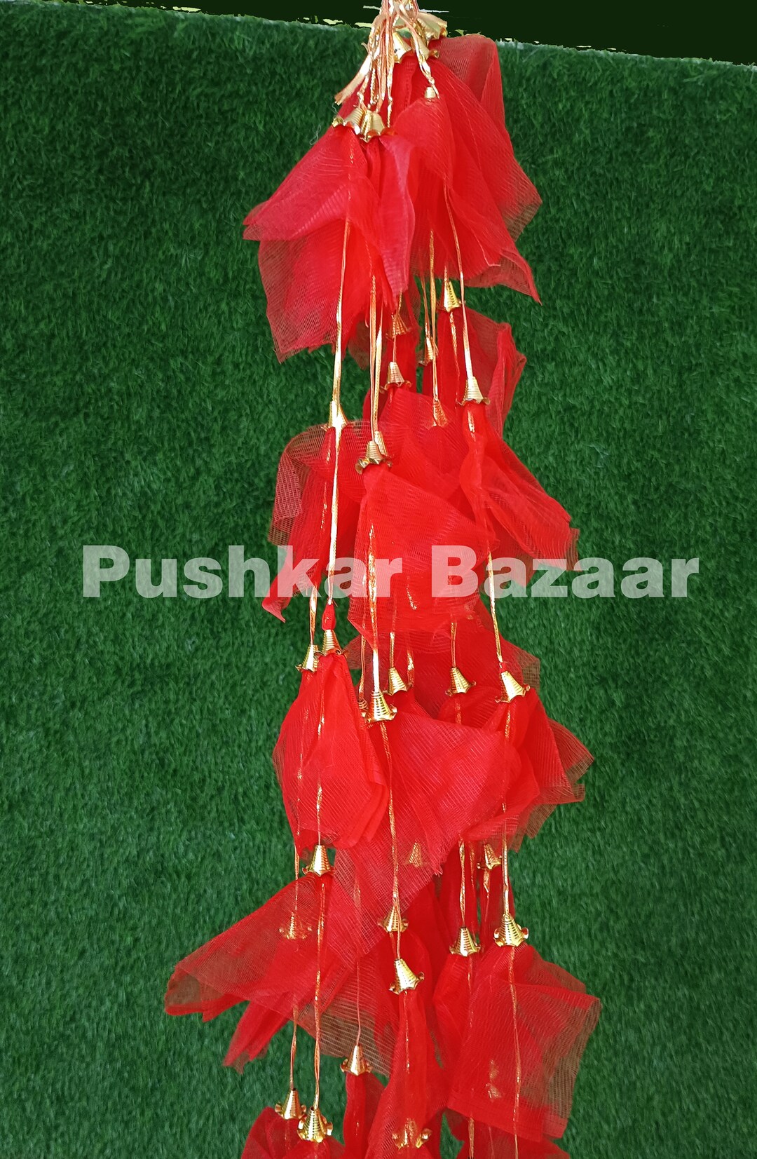 INDIAN Net Fabric Tassel Indian Decoration Garden Backdrops ...