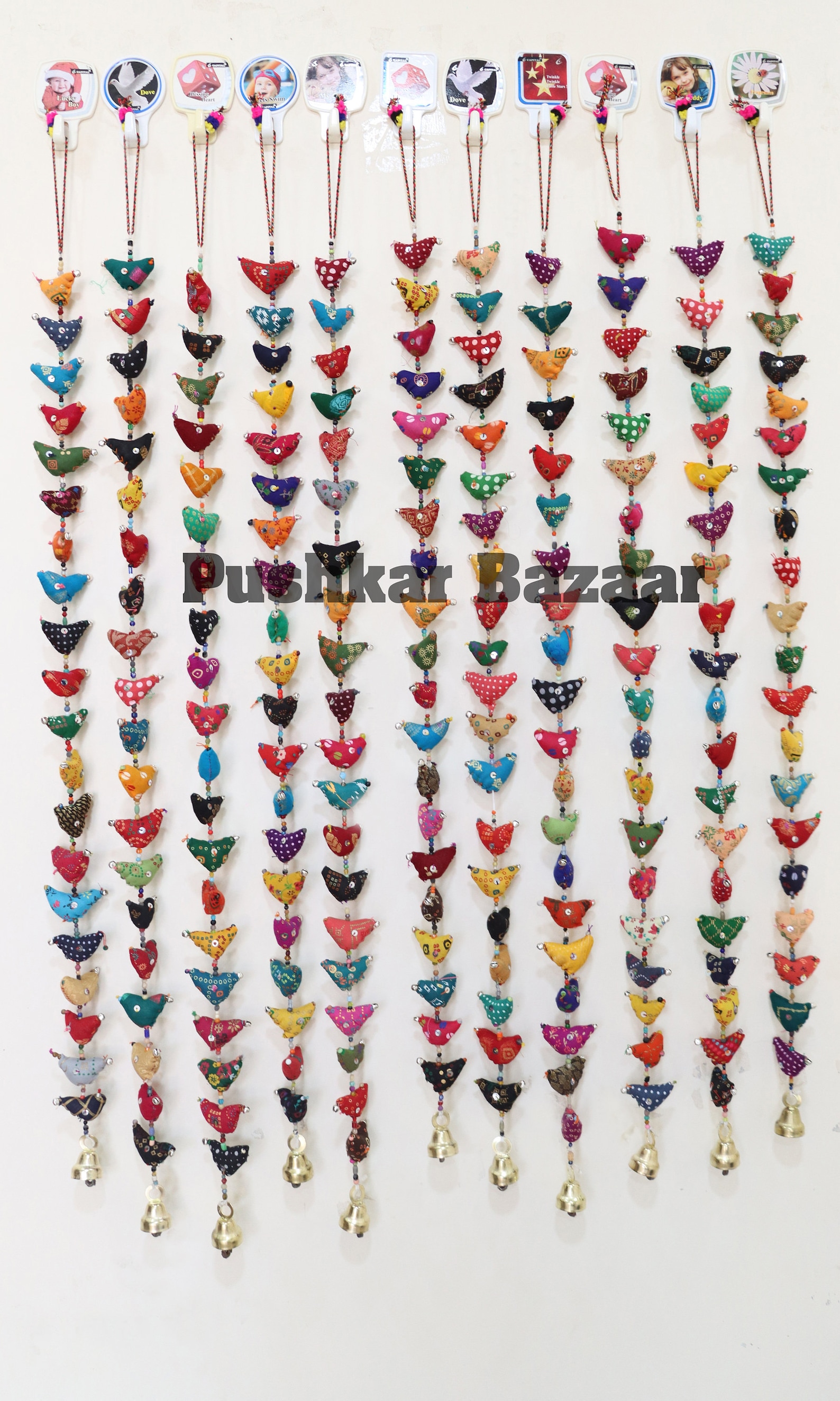 30 Tota Bird Bells Prosperity Hens Mobile String Decoration Indian Home ...