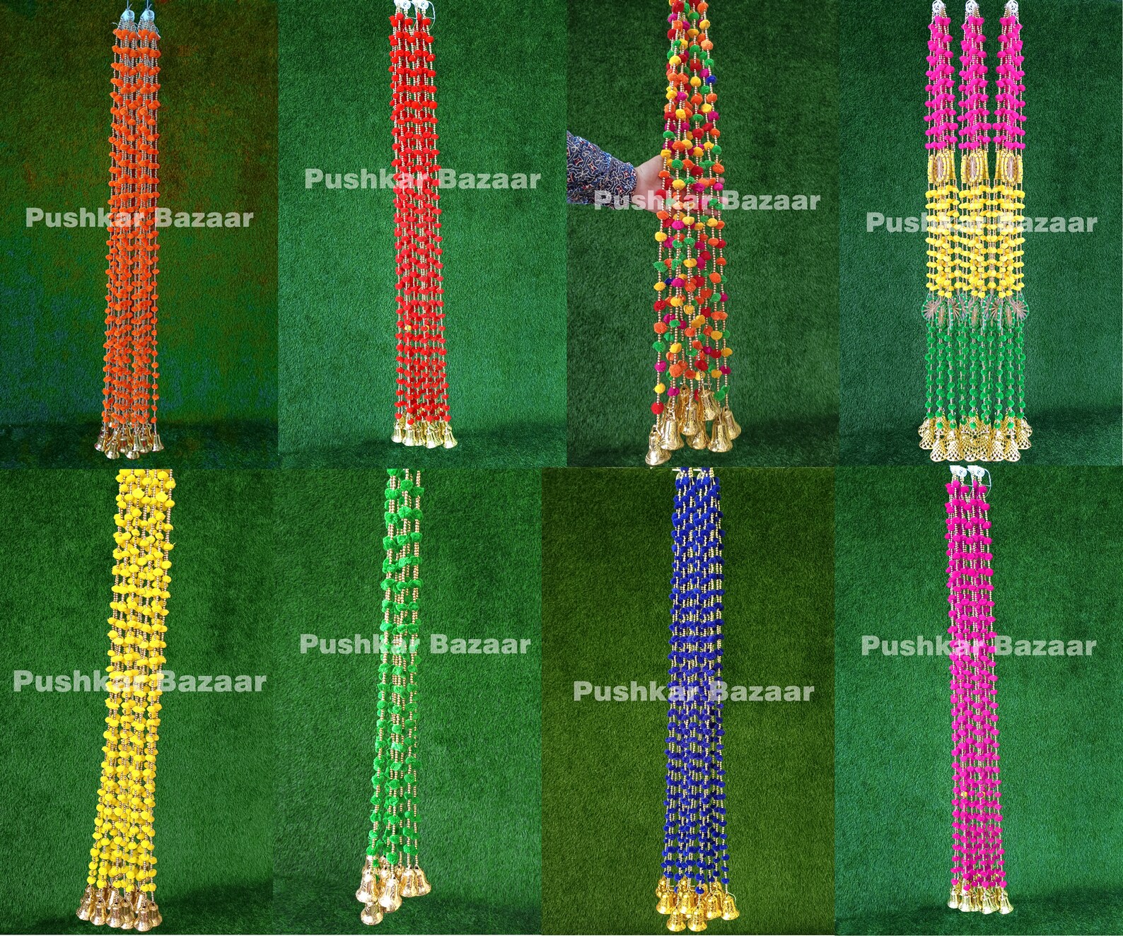 Indian Pom Pom Wall Hanging, Christmas Decor, Wedding Party Decoration ...