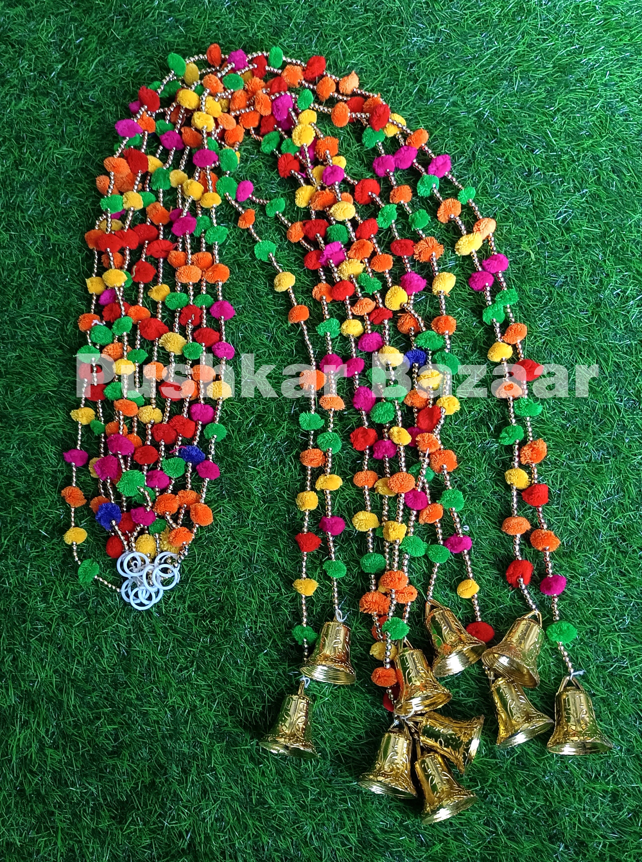 Multicolor Indian Pom Pom Christmas Wedding Party Decoration Mehndi ...
