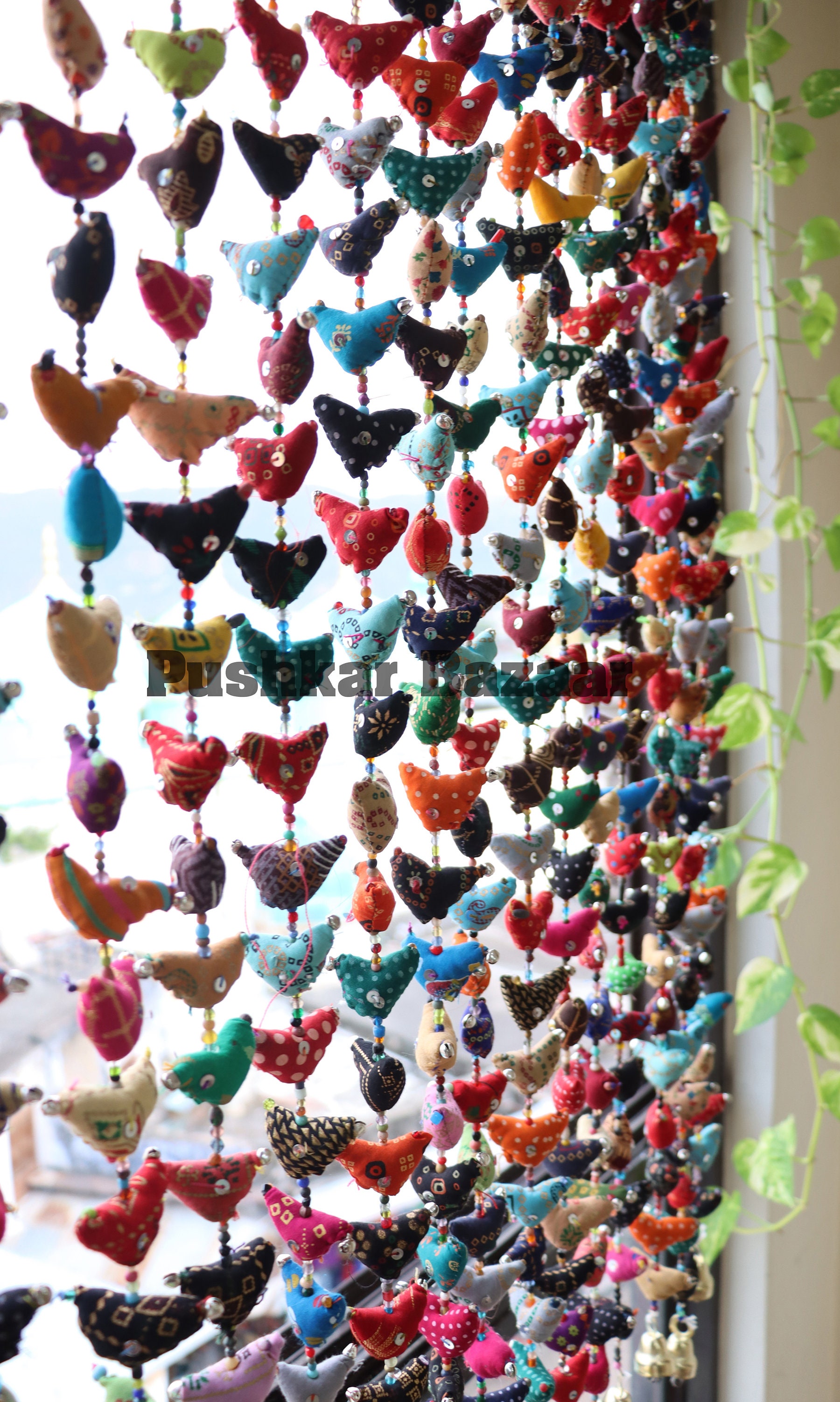 30 Tota Bird Bells Prosperity Hens Mobile String Decoration Indian Home ...