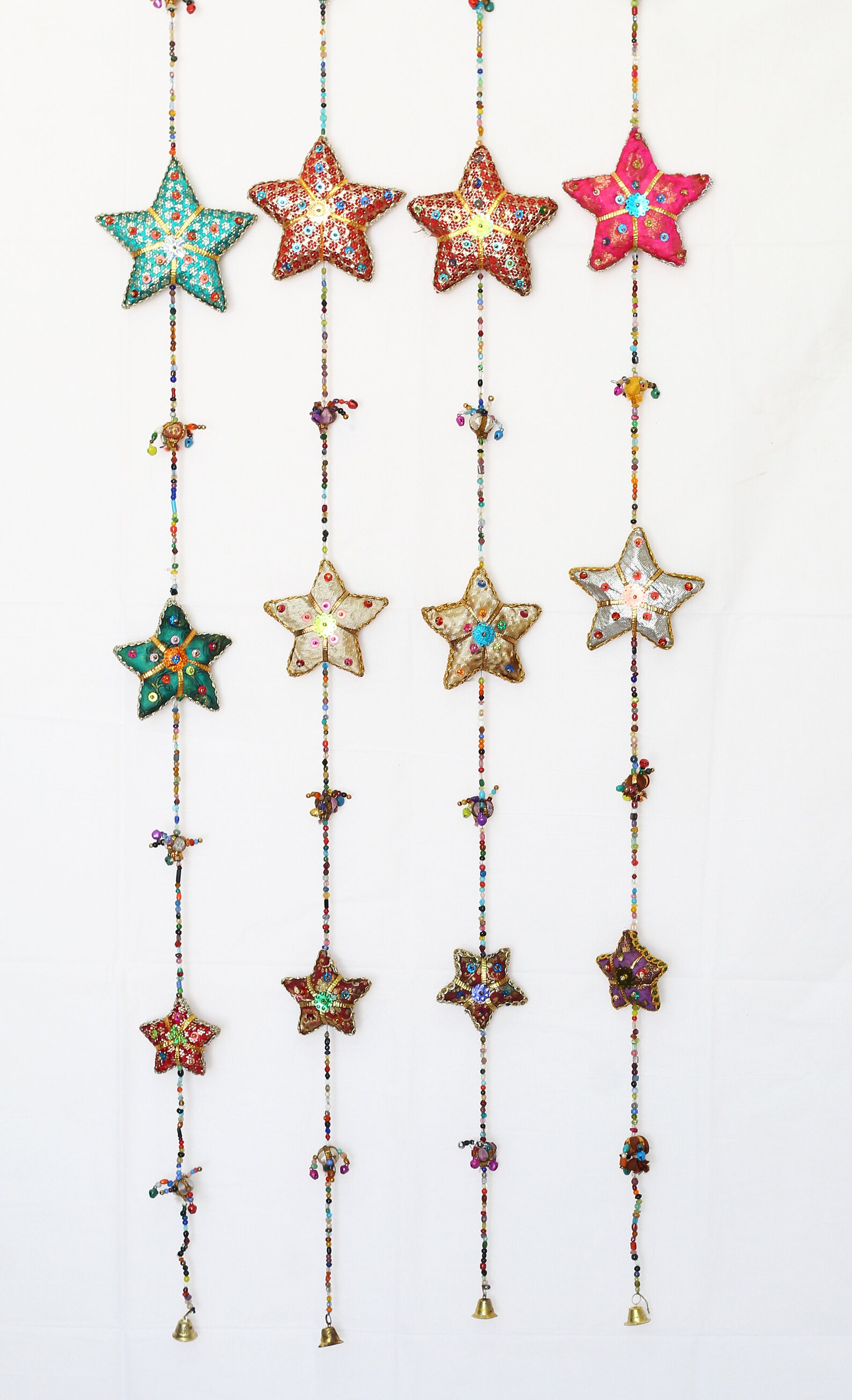 Indian STARS Wall Hanging, Door Window Hanging, Gift for Home, Chimes ...