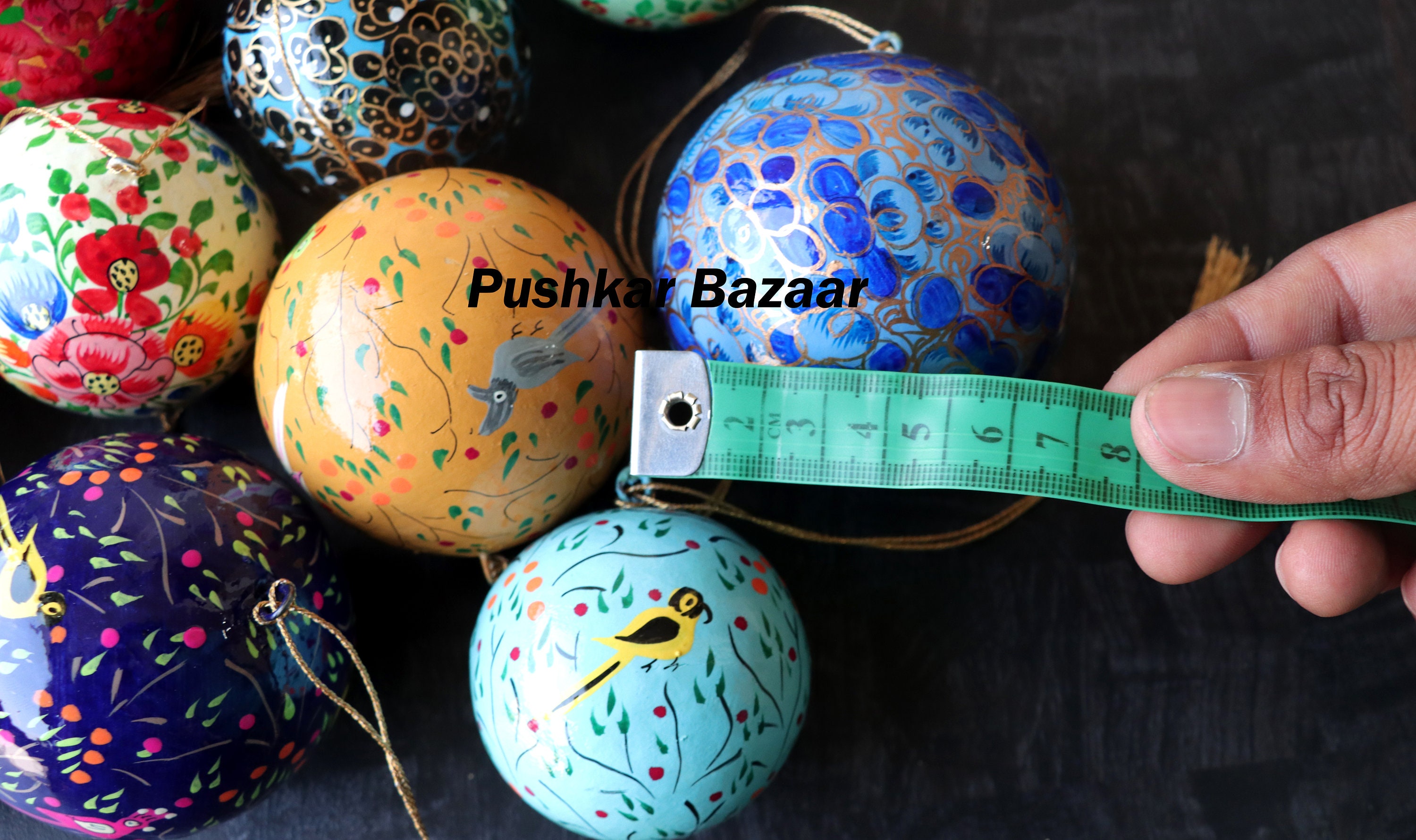 Ball Ornament, Handmade Paper Mache Ball Ornament Gift for Home Decor ...