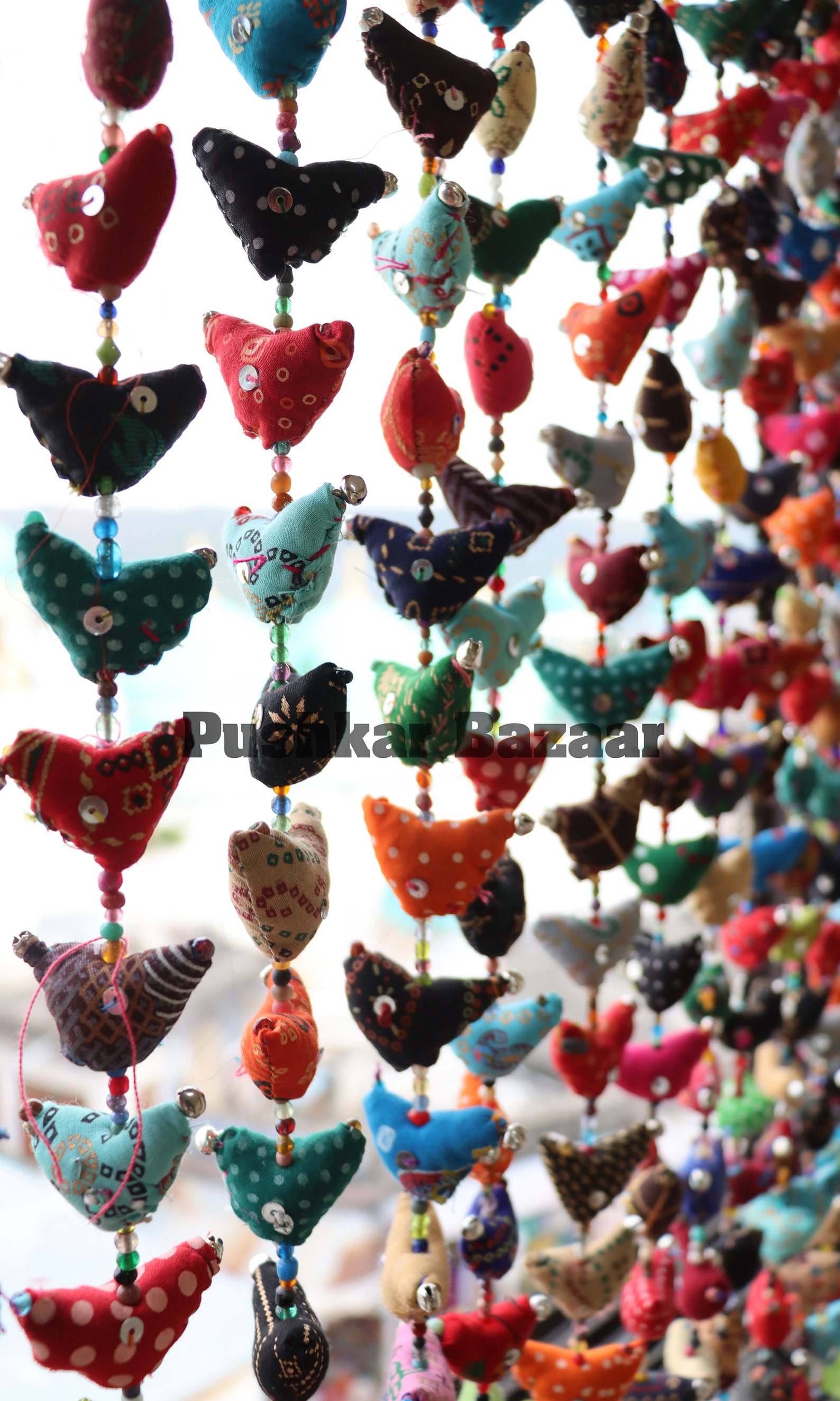 30 Tota Bird Bells Prosperity Hens Mobile String Decoration Indian Home ...