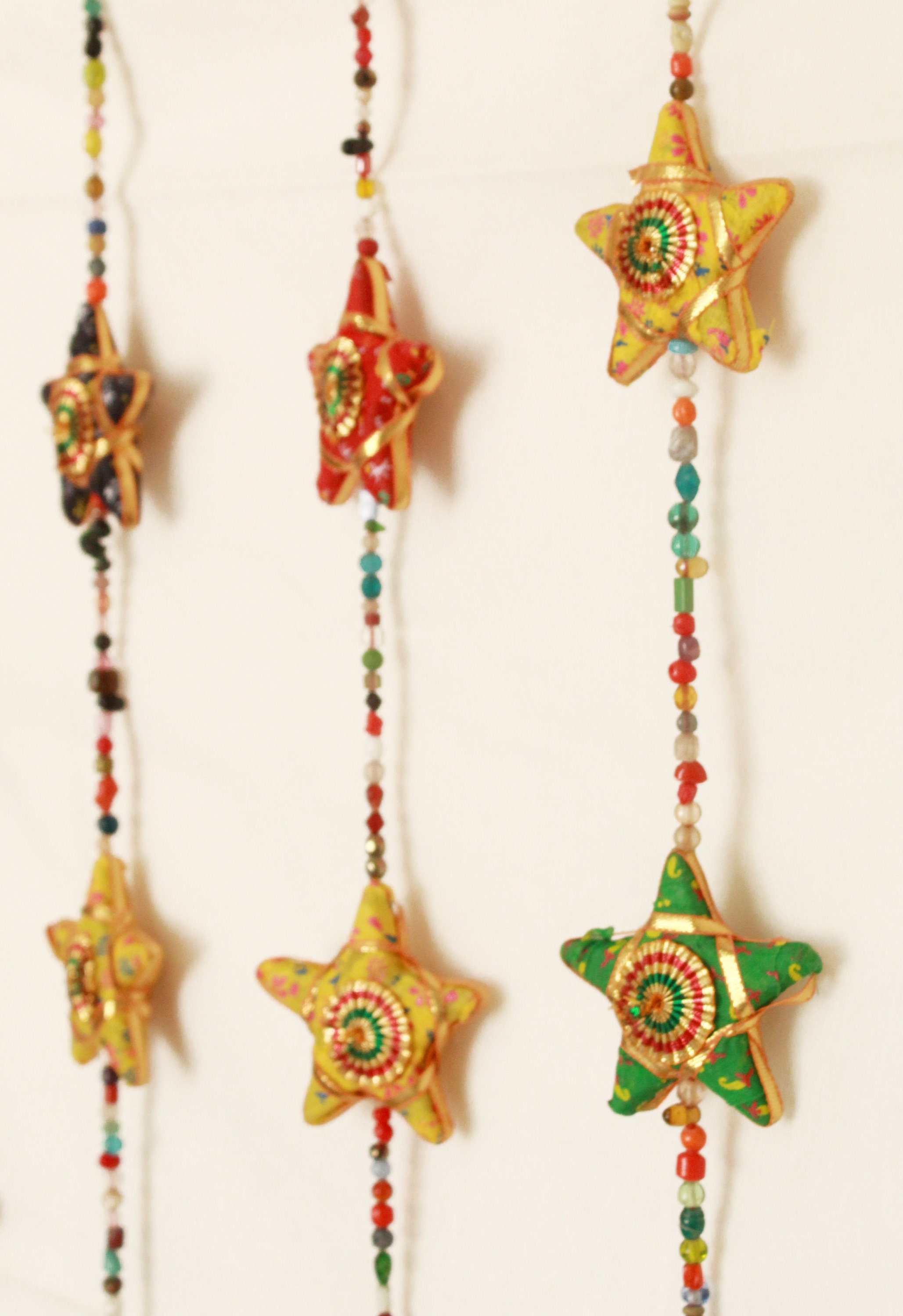 Indian Star and Moon Strings Beaded Indian Wall Hanging Decorations ...