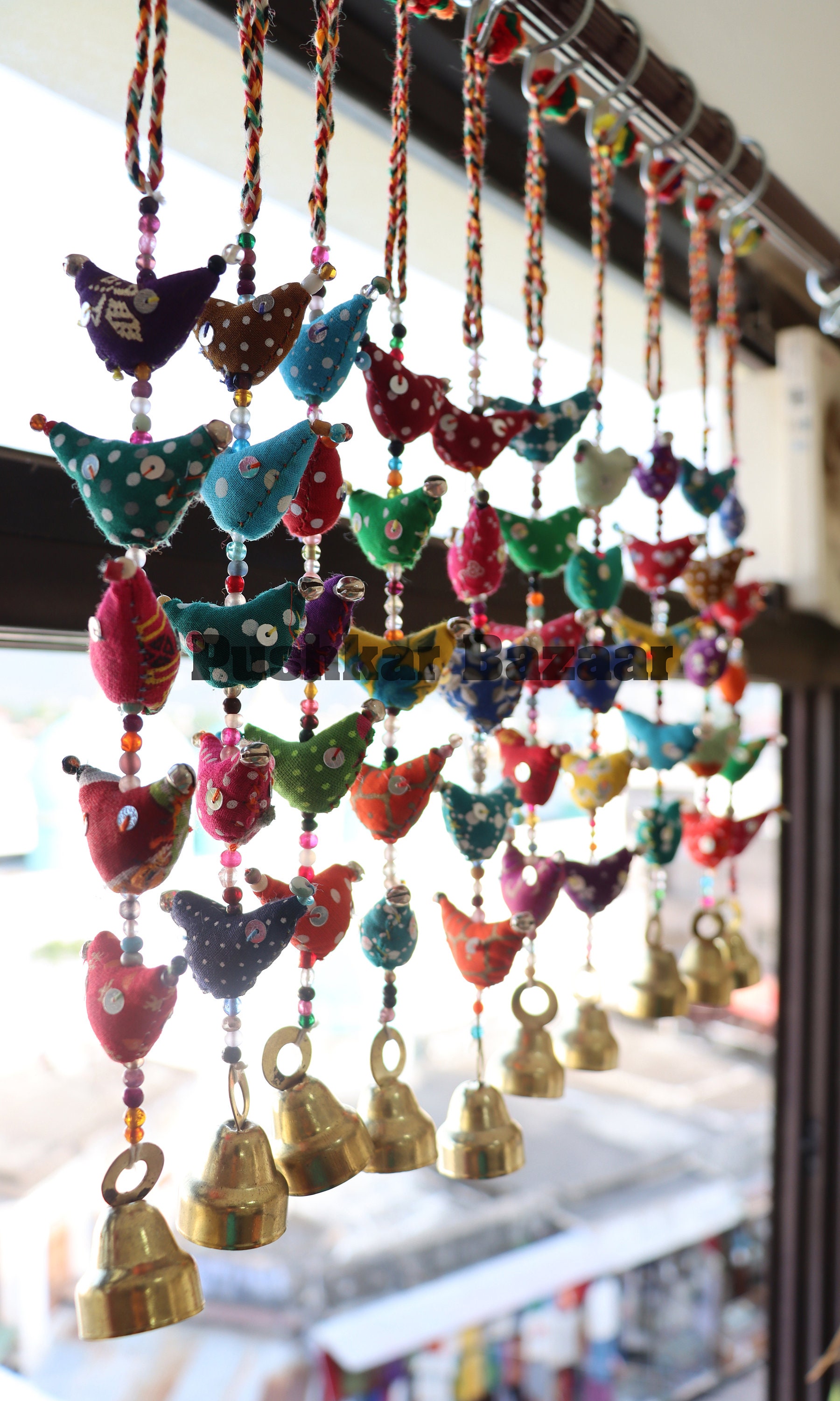 30 Tota Bird Bells Prosperity Hens Mobile String Decoration Indian Home ...