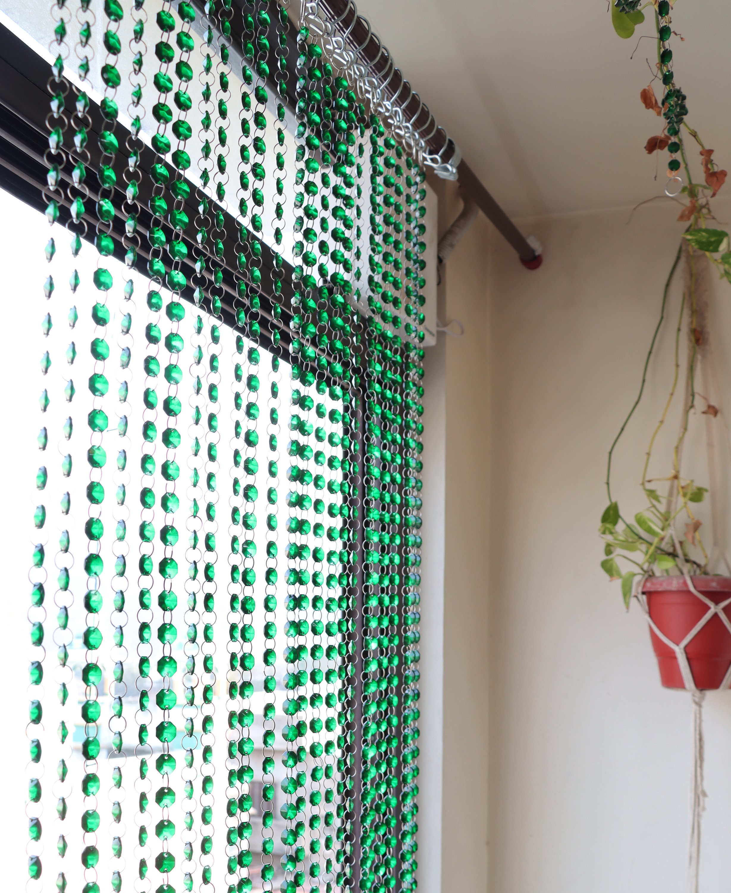 Indian Bohemian Curtain, Glass Crystal String, Gift for Home Decor ...