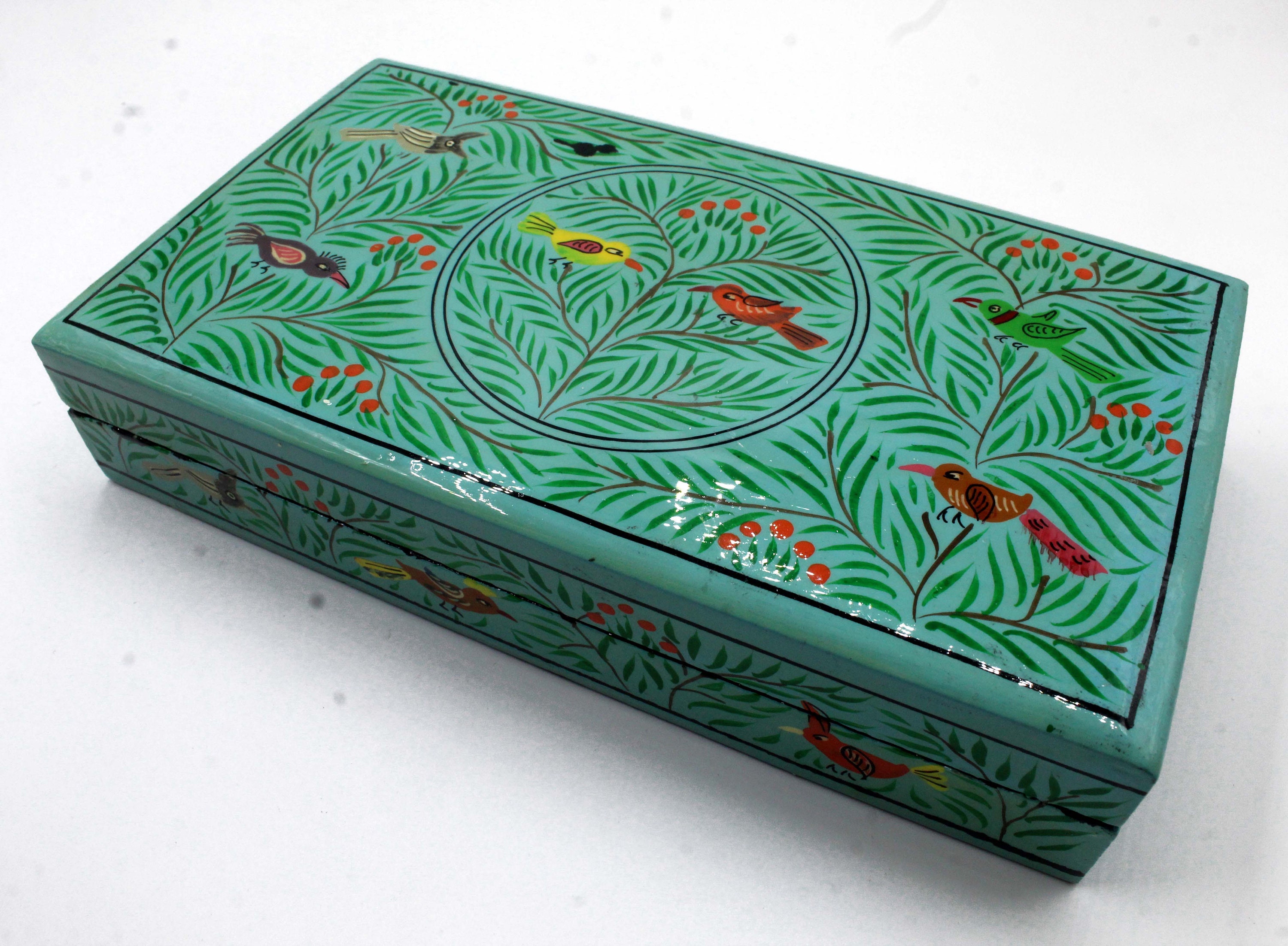 Kashmiri Handmade Paper Mache Big Pencil Box Hand Painted - Etsy