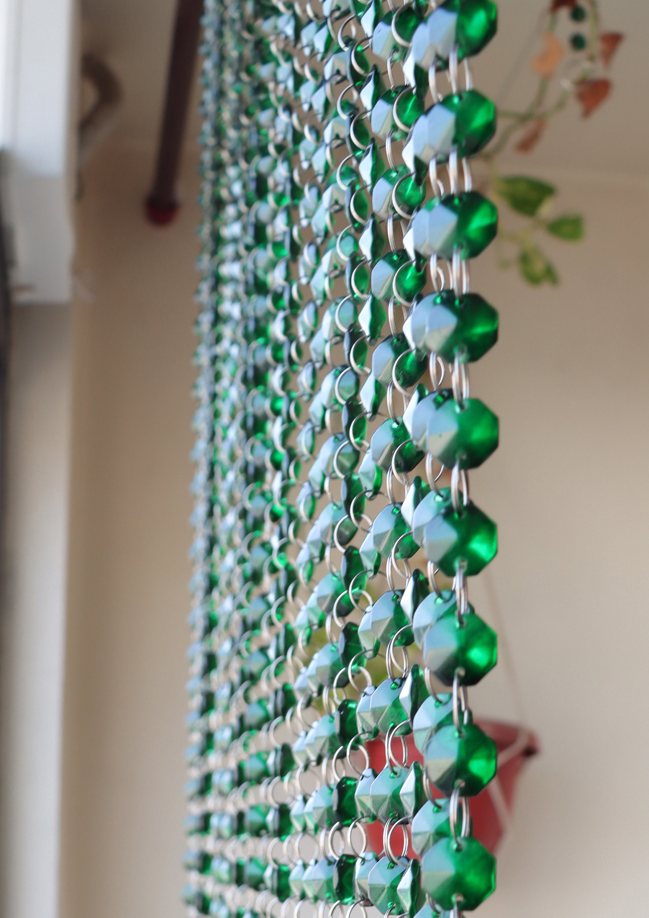 Indian Bohemian Curtain, Glass Crystal String, Gift for Home Decor ...