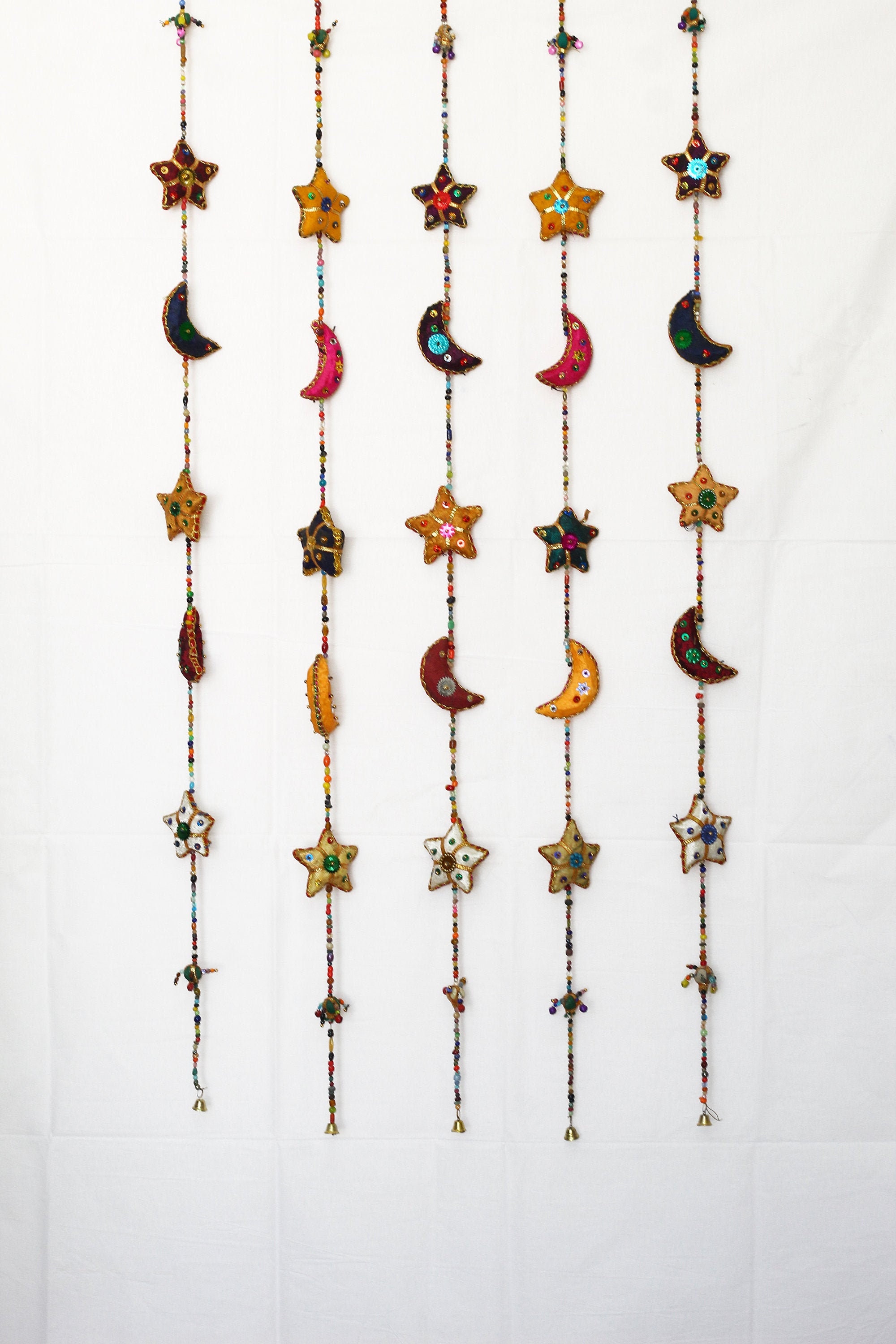 INDIAN HANGING STAR & Moon Wall Door Decoration Hanging - Etsy
