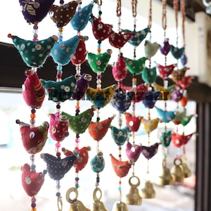 10 String Birds Wall Hanging, Wedding Decor, Gift for Home Decor, Tote ...