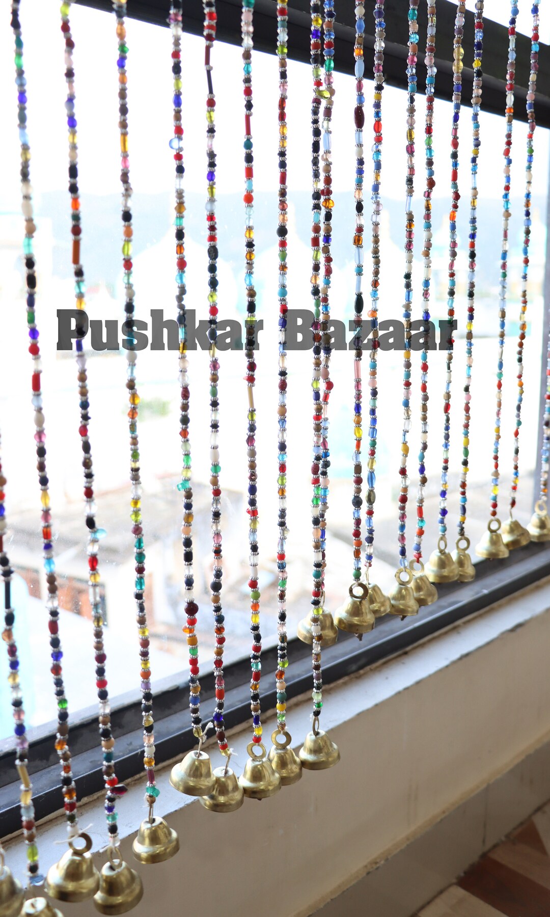 Indian Bohemian Curtain, Glass Beads String, Gift for Home Decor ...