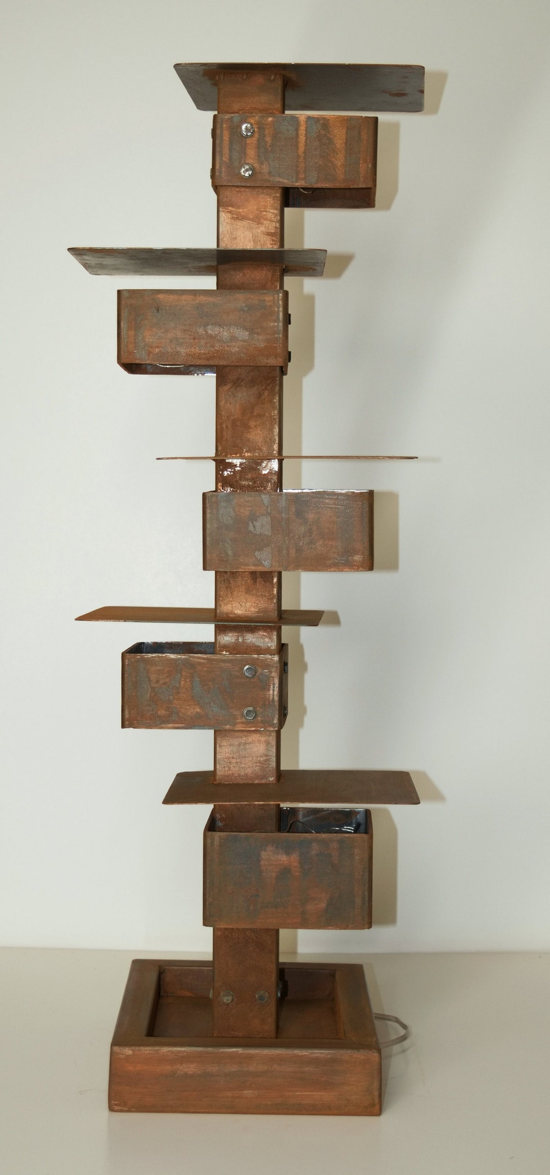 Industrial Steel Lamp With RGB Lighting - Etsy