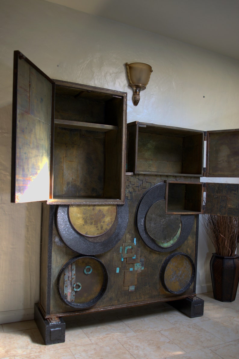 Magni: Brutalist Steel Cabinet - Etsy