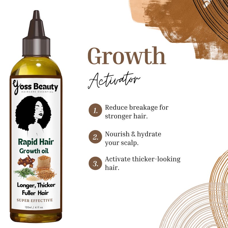 Fast Hair Growth Oil, Extra Strength Hair Oil, Thicker, Stronger Hair ...