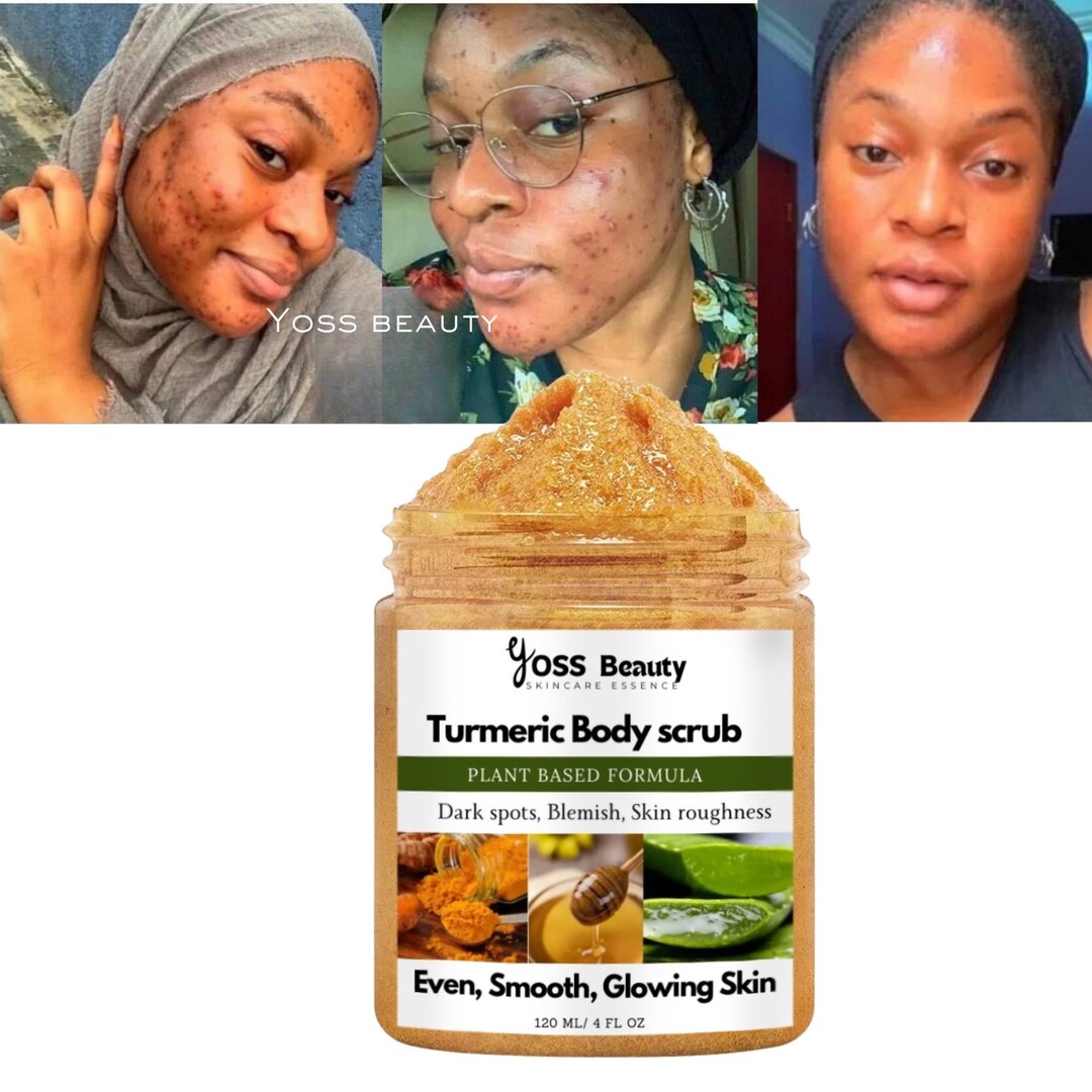 Turmeric Brightening Scrub, Face and Body Scrub, Exfoliating, Even ...