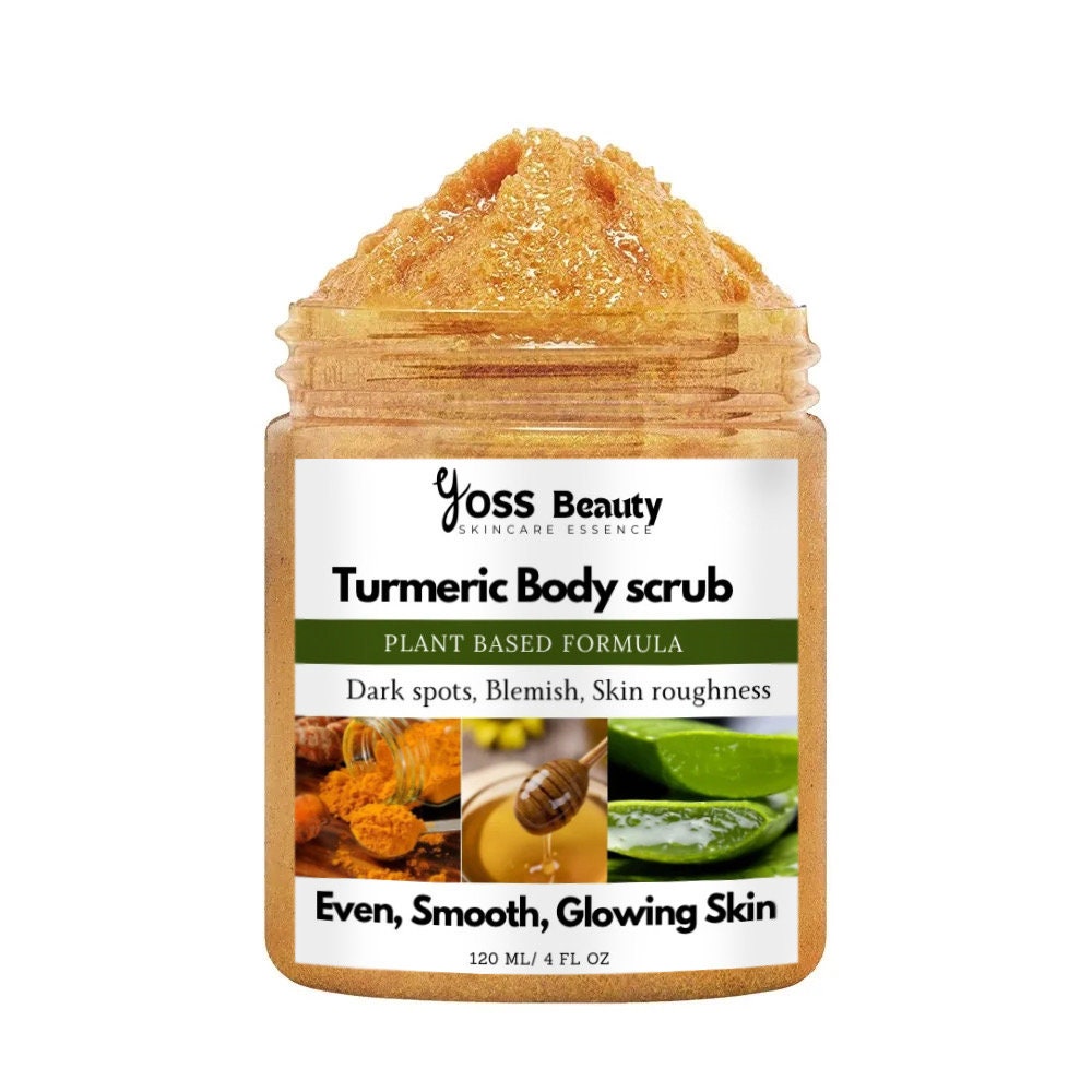 Turmeric Brightening Scrub, Face and Body Scrub, Exfoliating, Even ...