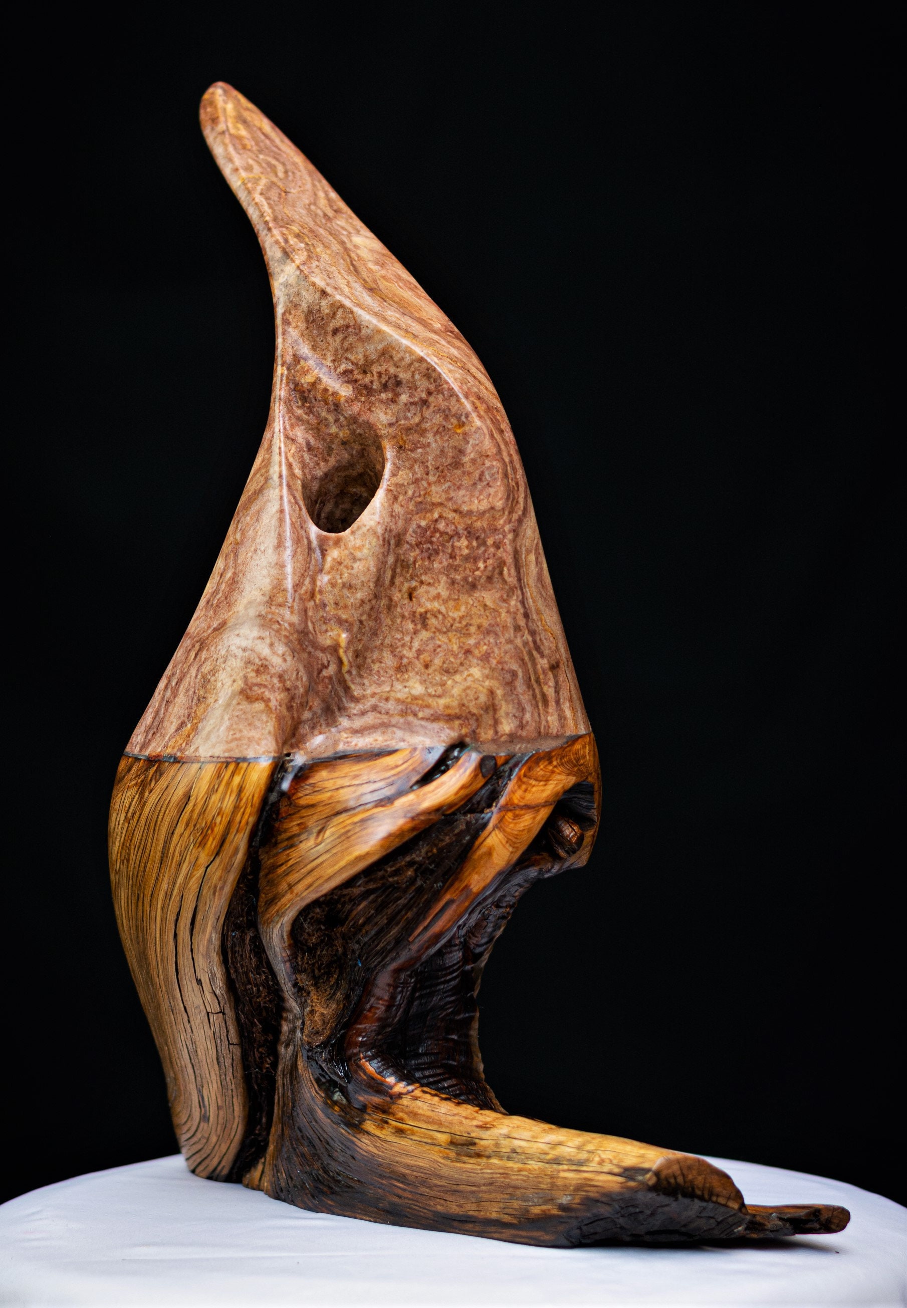 The Phallus of Forest and Stone-modern Abstract Stone Sculpture-juniper ...
